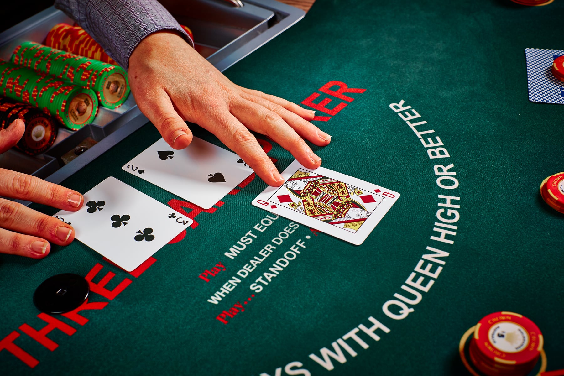 Three Card Poker Tables At Crown Casino Crown Melbourne Three Card Poker Tables At Crown Casino Crown Melbourne